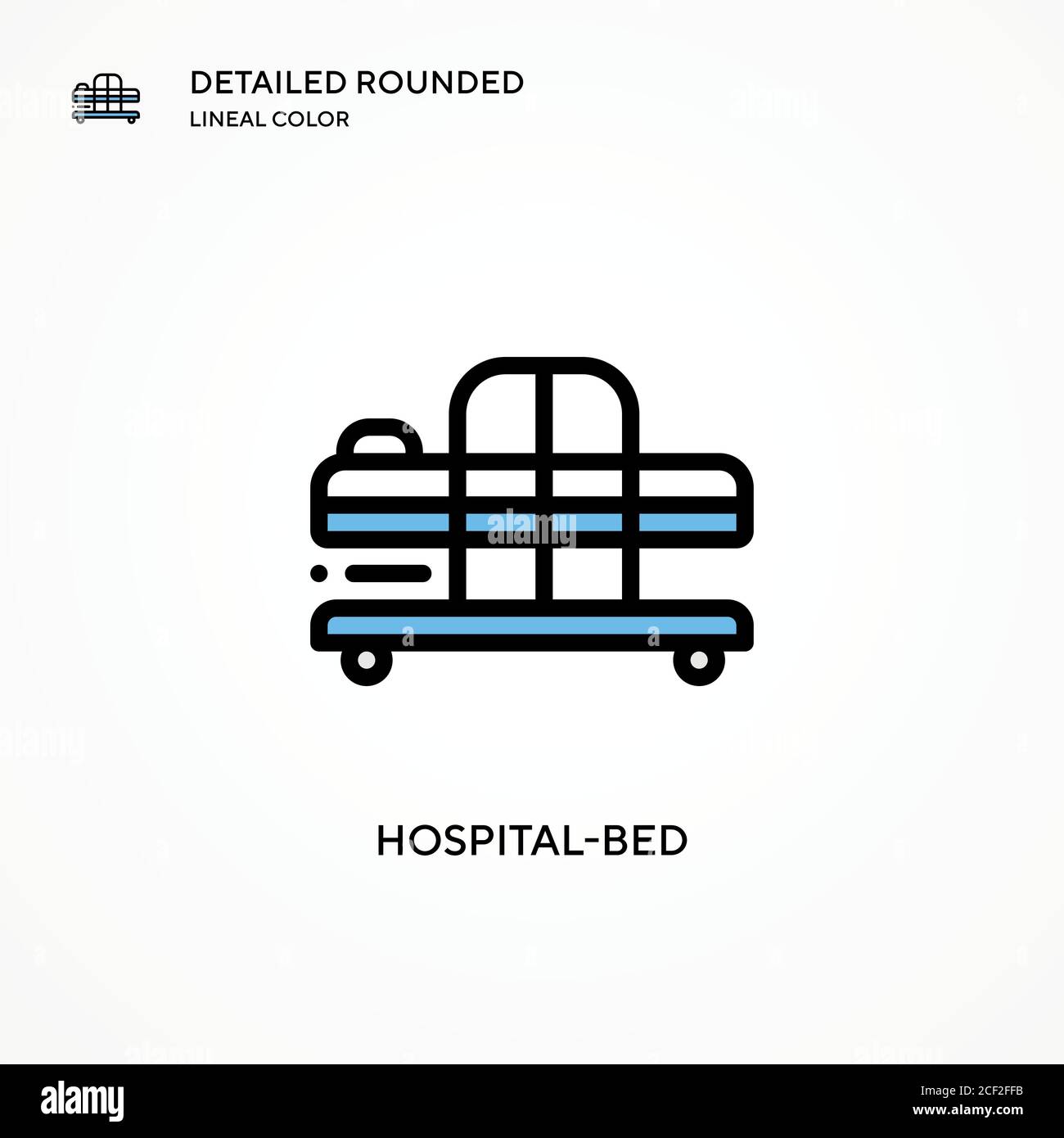 Hospital-bed vector icon. Modern vector illustration concepts. Easy to ...