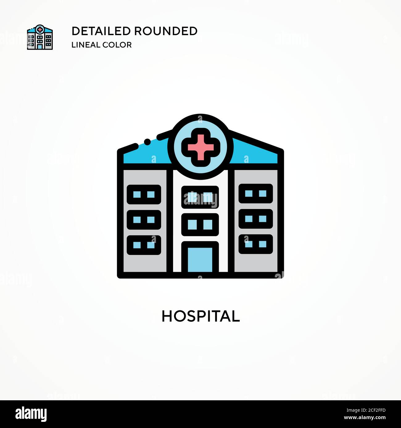 Hospital vector icon. Modern vector illustration concepts. Easy to edit ...