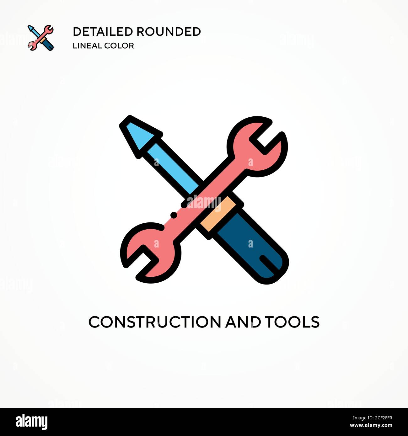 Construction and tools vector icon. Modern vector illustration concepts ...
