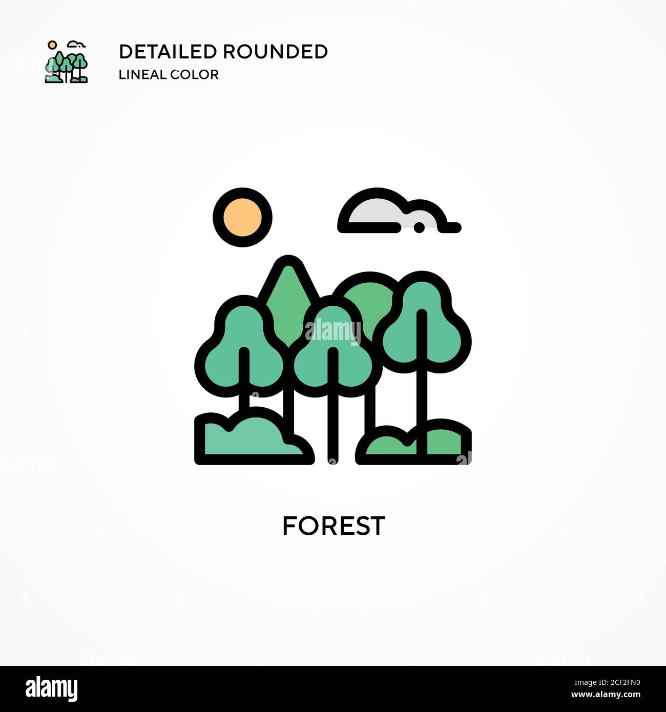 Forest vector icon. Modern vector illustration concepts. Easy to edit ...