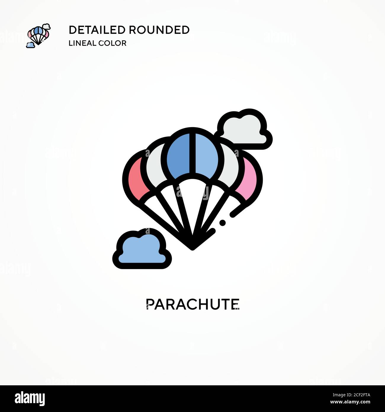 Parachute vector icon. Modern vector illustration concepts. Easy to ...