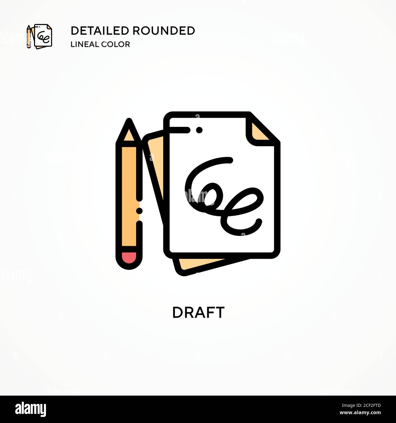 Draft vector icon. Modern vector illustration concepts. Easy to edit ...