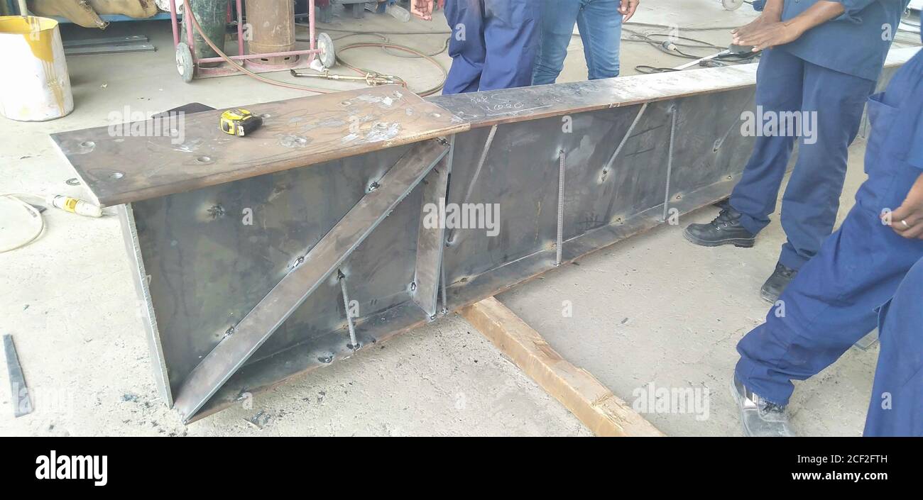 steel Structural fabrication workshop. Muscat, Oman Stock Photo - Alamy