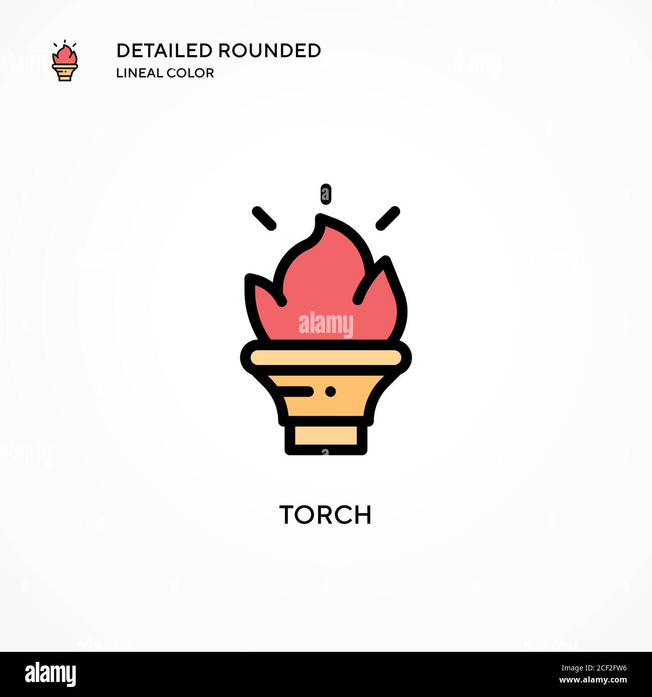 Torch vector icon. Modern vector illustration concepts. Easy to edit ...