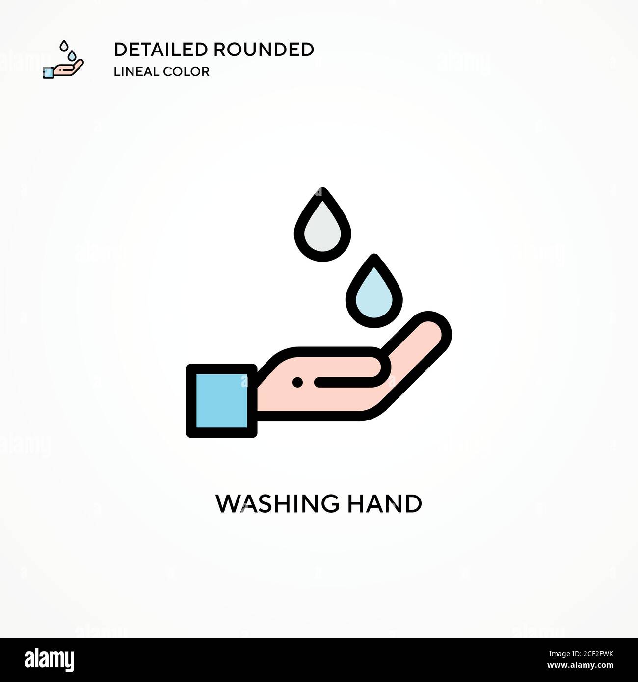 Washing hand vector icon. Modern vector illustration concepts. Easy to ...