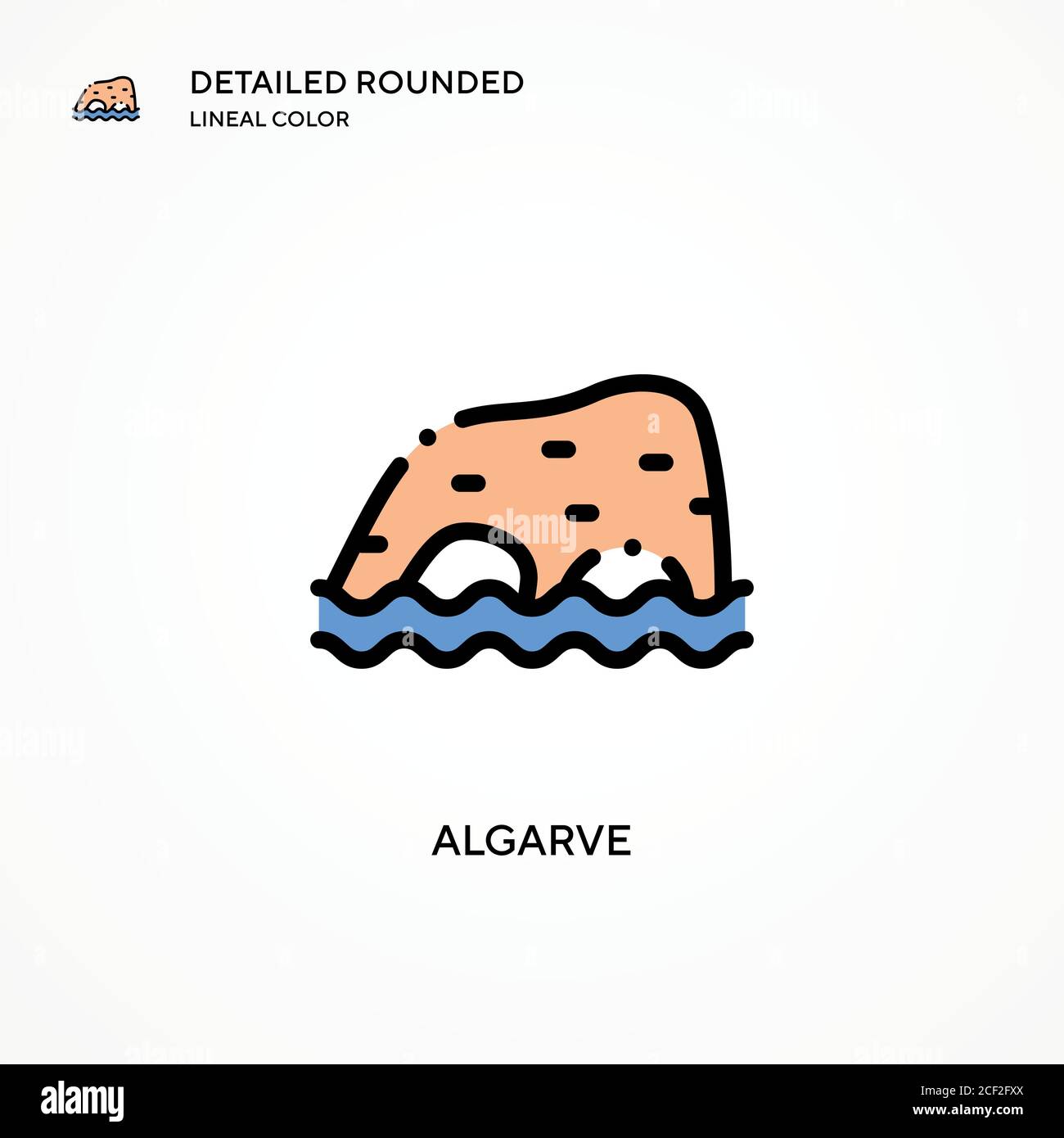 Algarve vector icon. Modern vector illustration concepts. Easy to edit ...