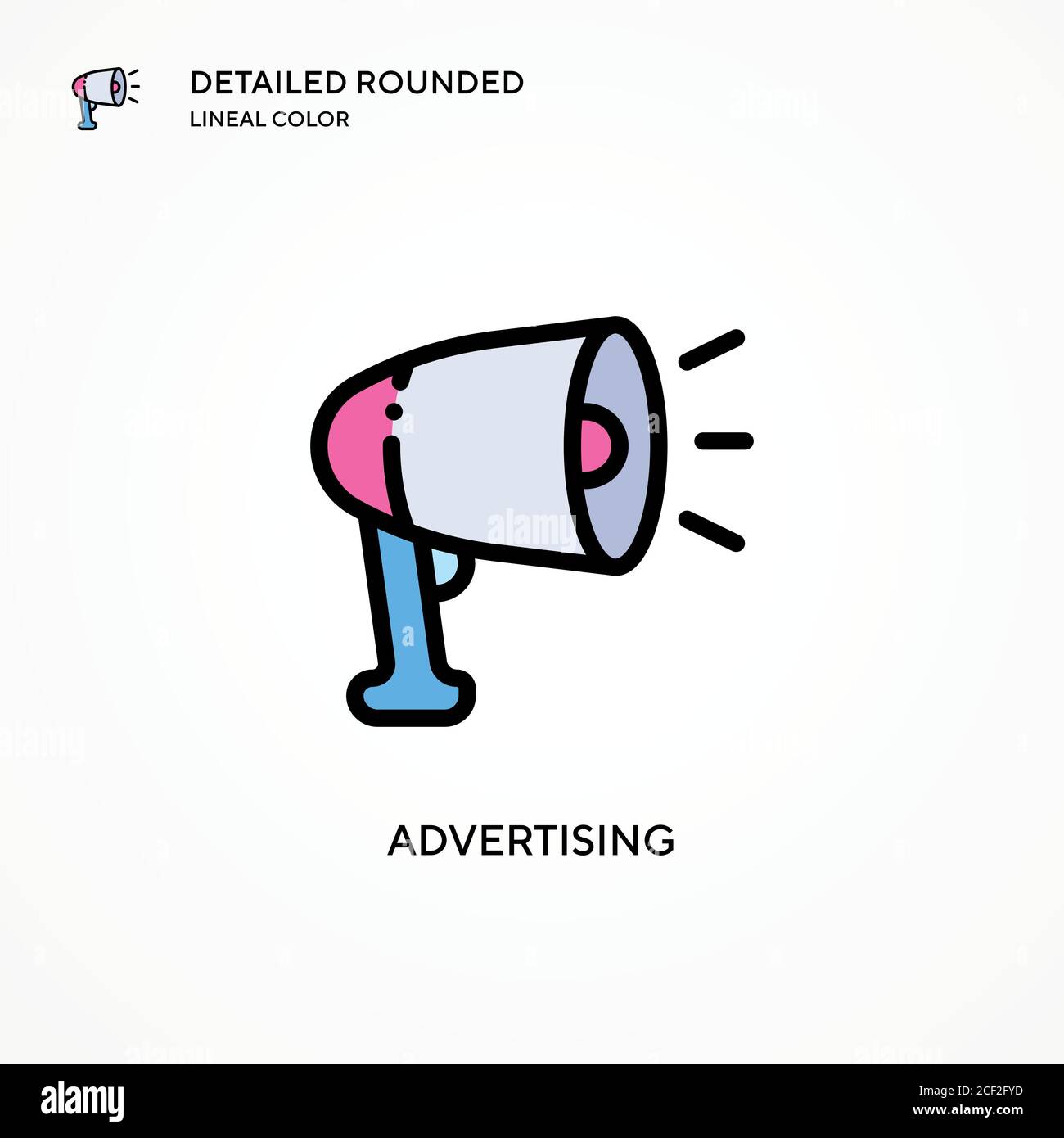 Advertising vector icon. Modern vector illustration concepts. Easy to ...