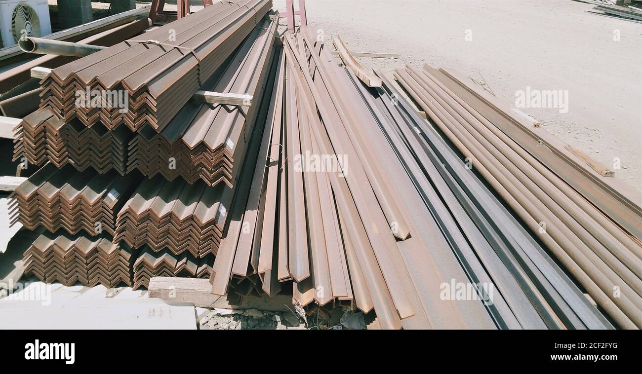 steel Structural fabrication workshop. Muscat, Oman Stock Photo - Alamy