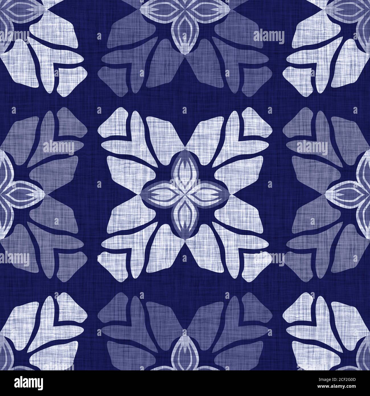 Seamless indigo damask texture. Navy blue woven ornate cotton dyed ...