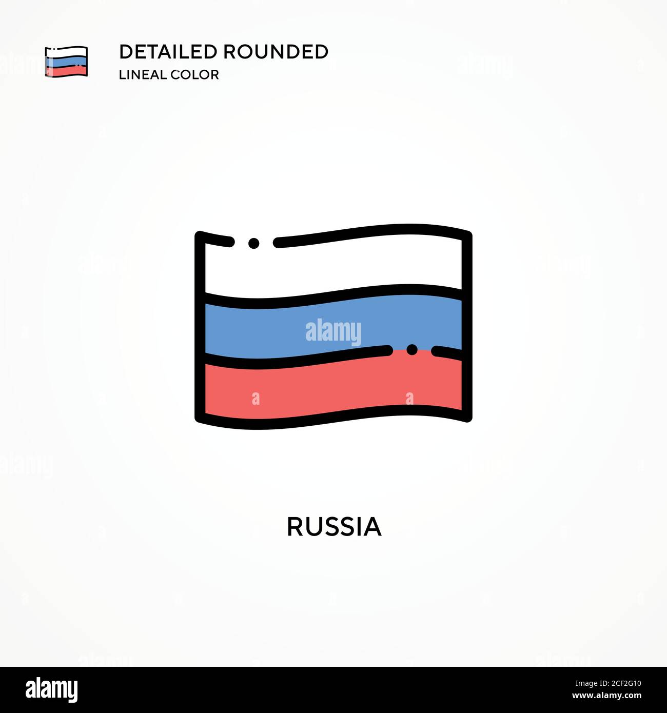 Russia vector icon. Modern vector illustration concepts. Easy to edit ...