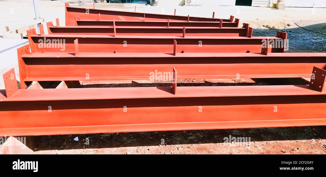 steel Structural fabrication workshop. Muscat, Oman Stock Photo - Alamy