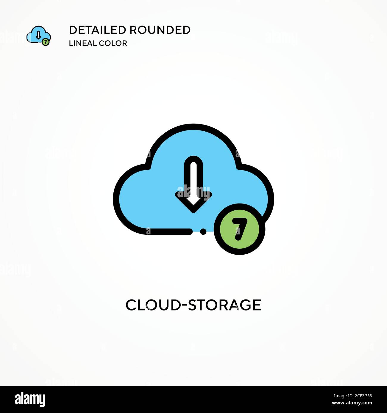 Cloud-storage vector icon. Modern vector illustration concepts. Easy to ...