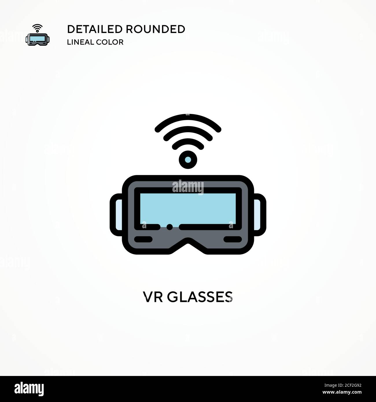 Vr glasses vector icon. Modern vector illustration concepts. Easy to ...