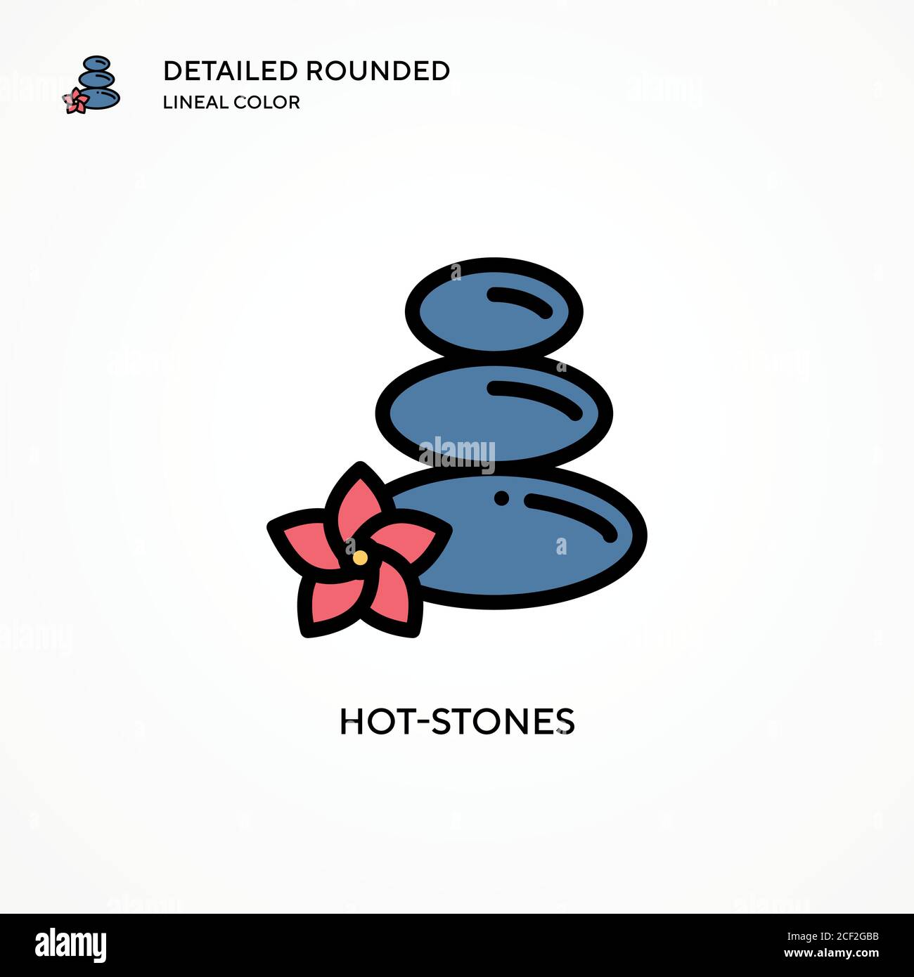 Hot-stones vector icon. Modern vector illustration concepts. Easy to ...