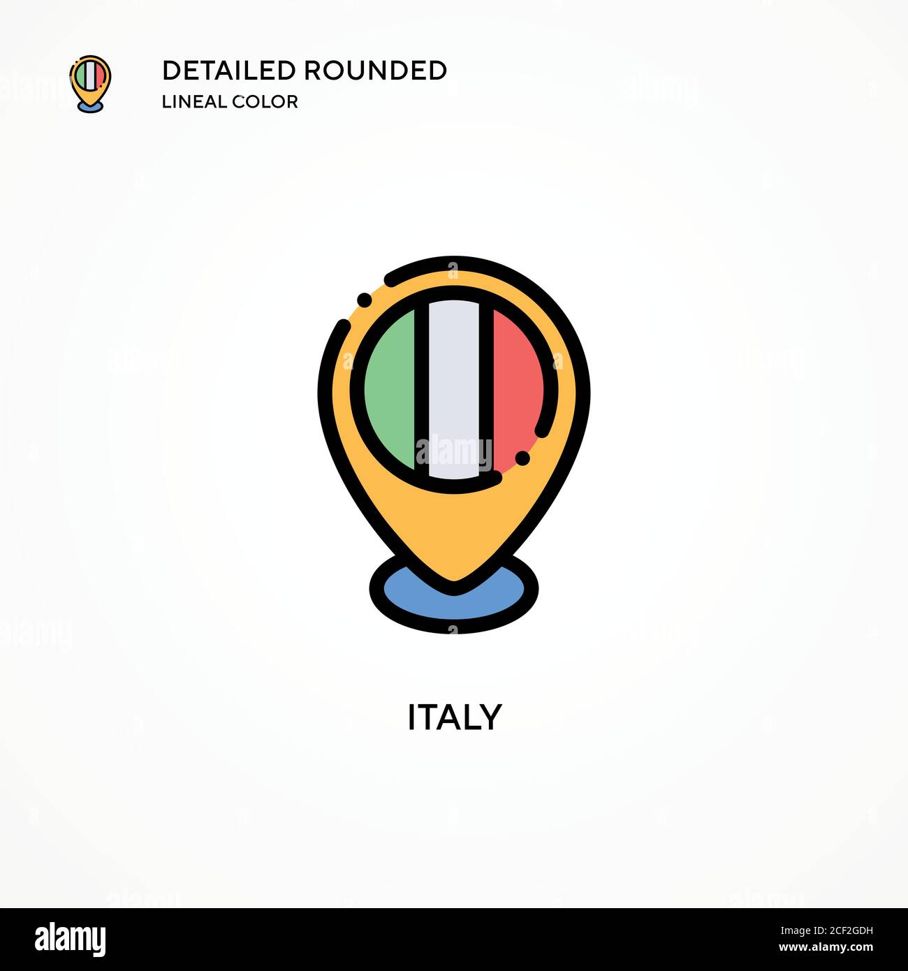 Italy vector icon. Modern vector illustration concepts. Easy to edit ...