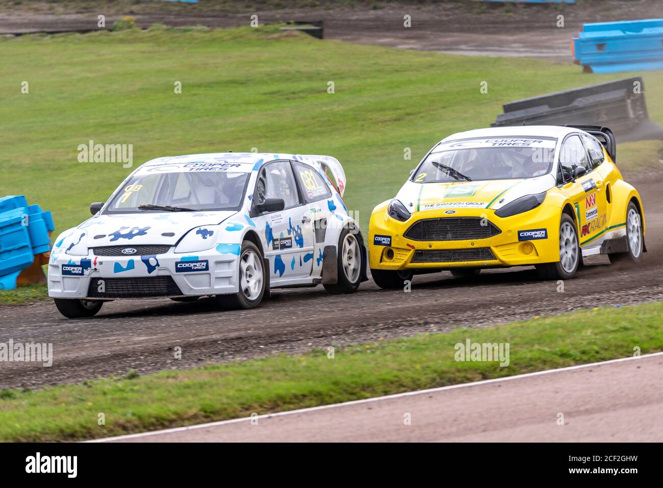 Julian Godfrey in Ford Fiesta racing in the Supercars at the 5 Nations ...