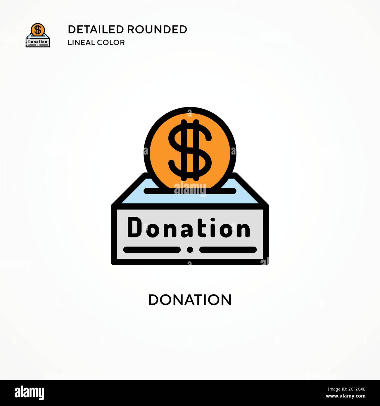 Donation vector icon. Modern vector illustration concepts. Easy to edit ...