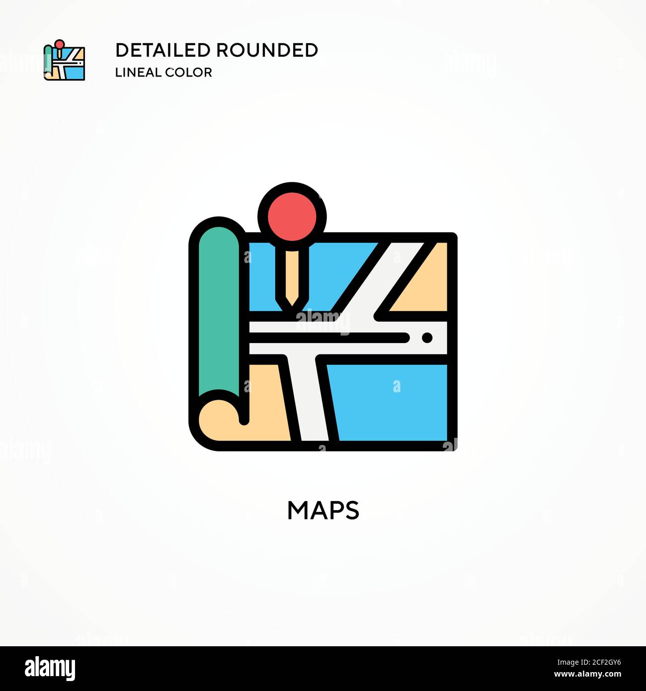 Maps vector icon. Modern vector illustration concepts. Easy to edit and ...