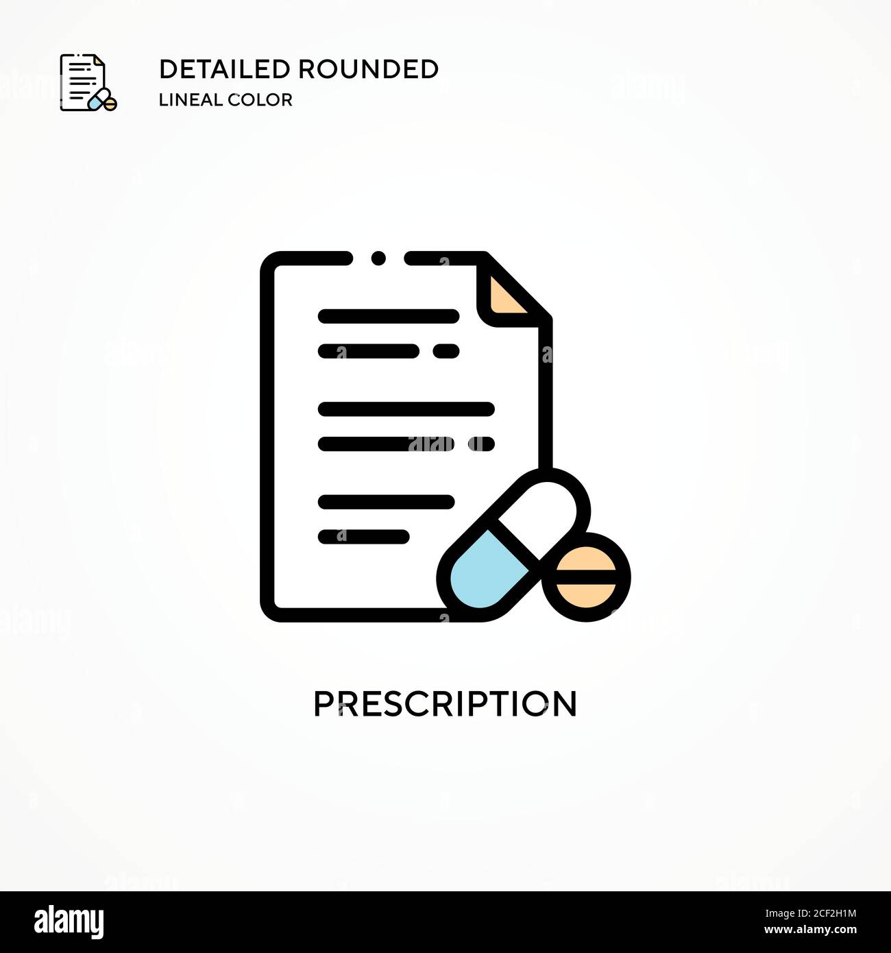 Prescription vector icon. Modern vector illustration concepts. Easy to ...
