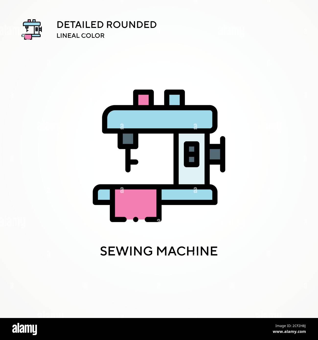 Sewing Machine Vector Icon Modern Vector Illustration Concepts Easy