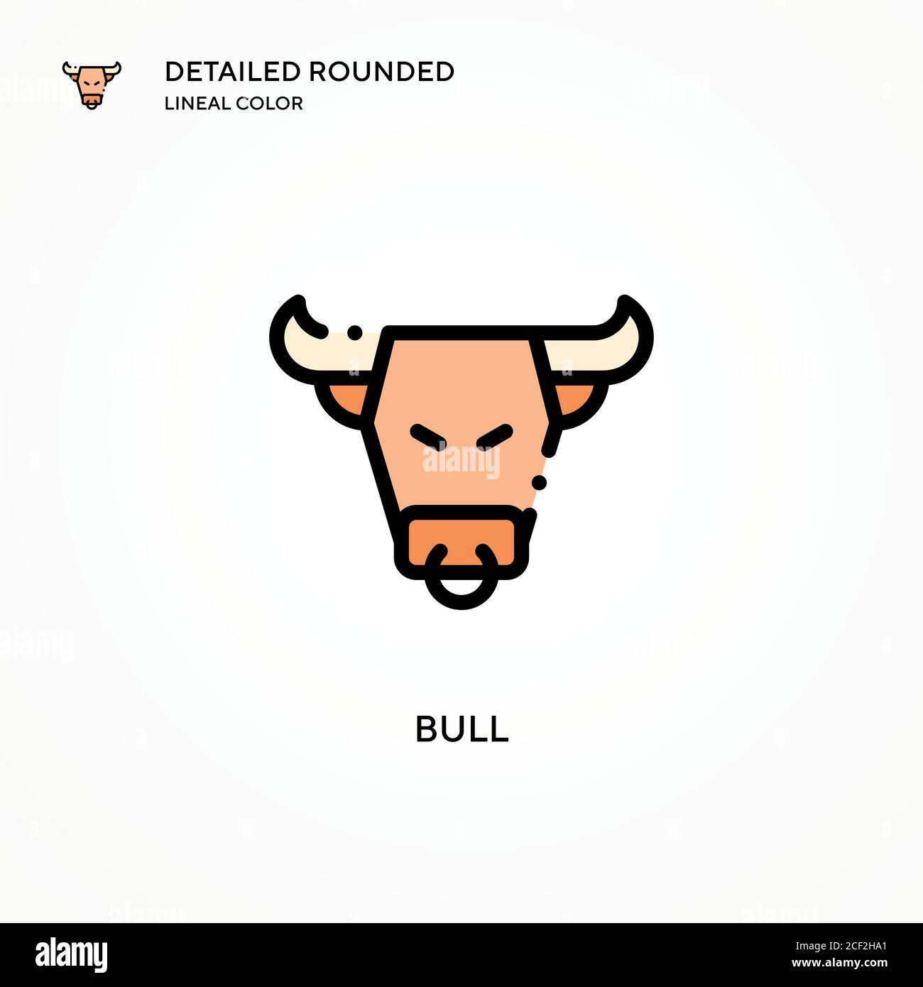 Bull vector icon. Modern vector illustration concepts. Easy to edit and ...