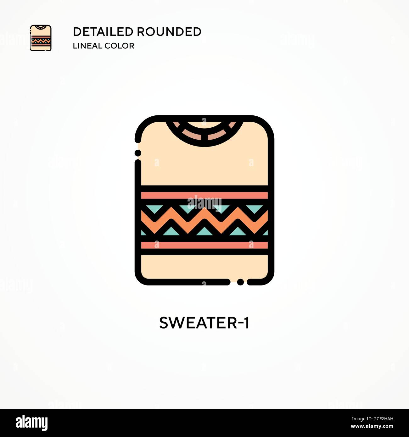 Sweater-1 vector icon. Modern vector illustration concepts. Easy to ...