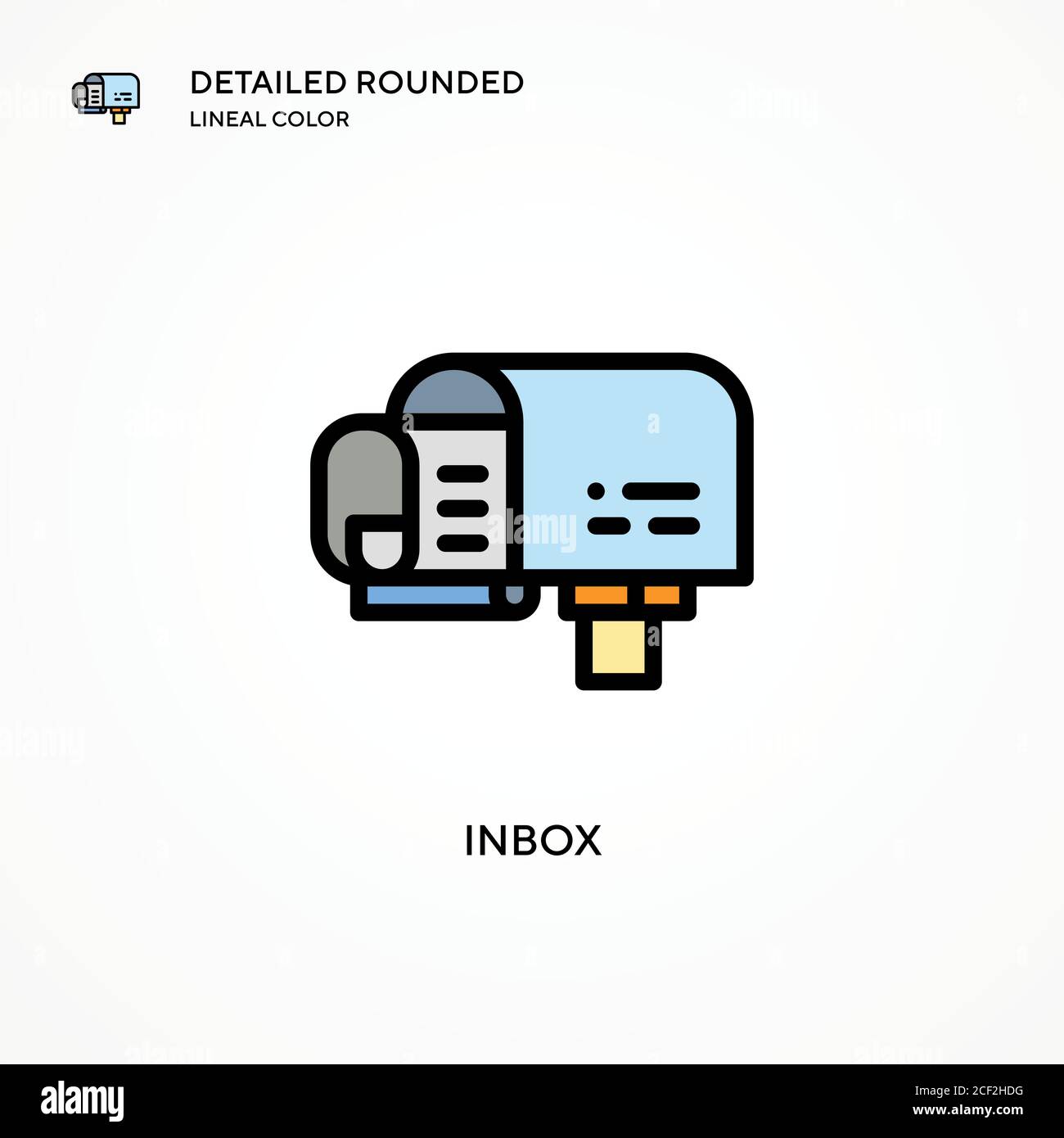Inbox vector icon. Modern vector illustration concepts. Easy to edit ...