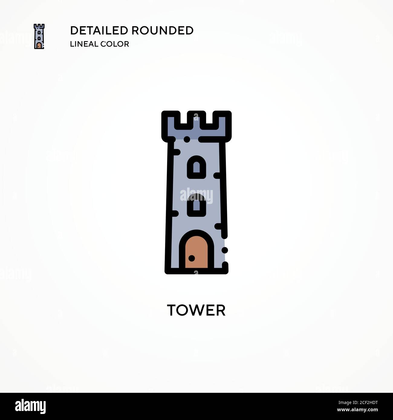 Tower vector icon. Modern vector illustration concepts. Easy to edit ...