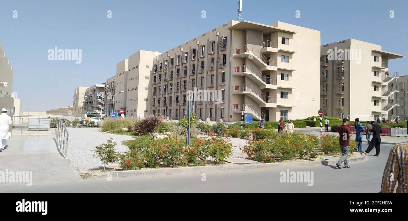 Biggest labour camp building and facilities in Duqm, Oman Stock Photo ...