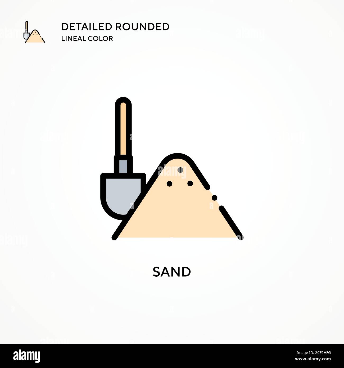 Sand vector icon. Modern vector illustration concepts. Easy to edit and ...