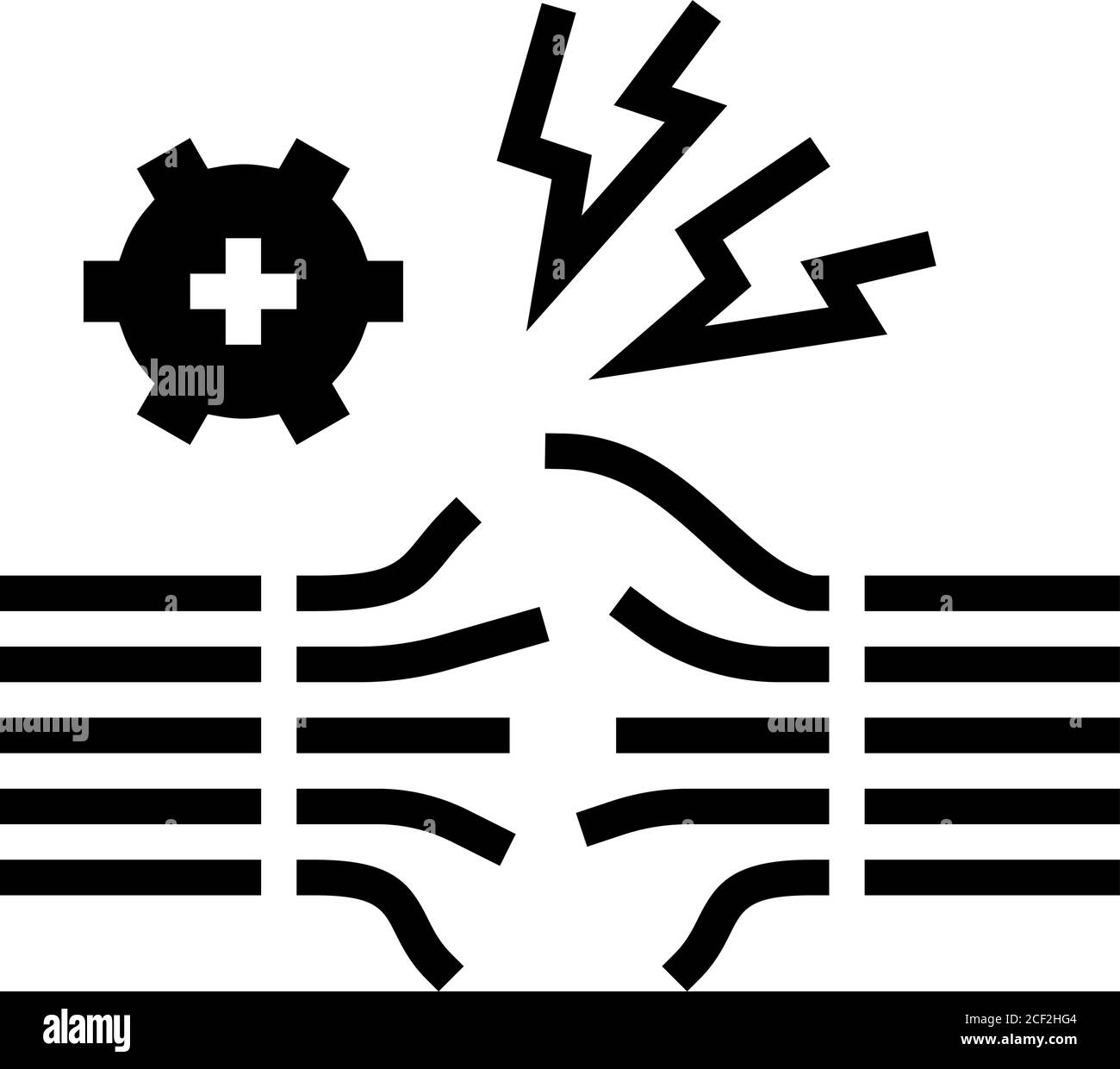 wire breakage glyph icon vector illustration Stock Vector Image & Art ...