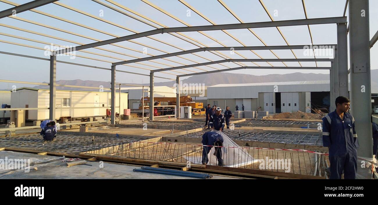 Industrial warehouse construction and interior of roof ceiling ...