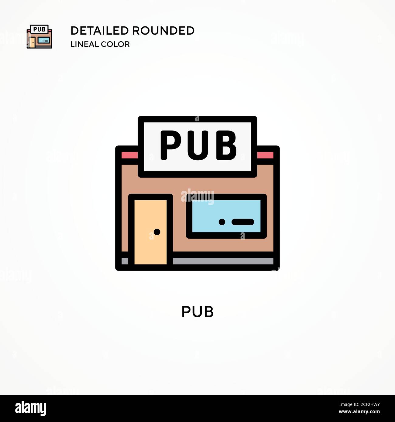 Pub vector icon. Modern vector illustration concepts. Easy to edit and ...