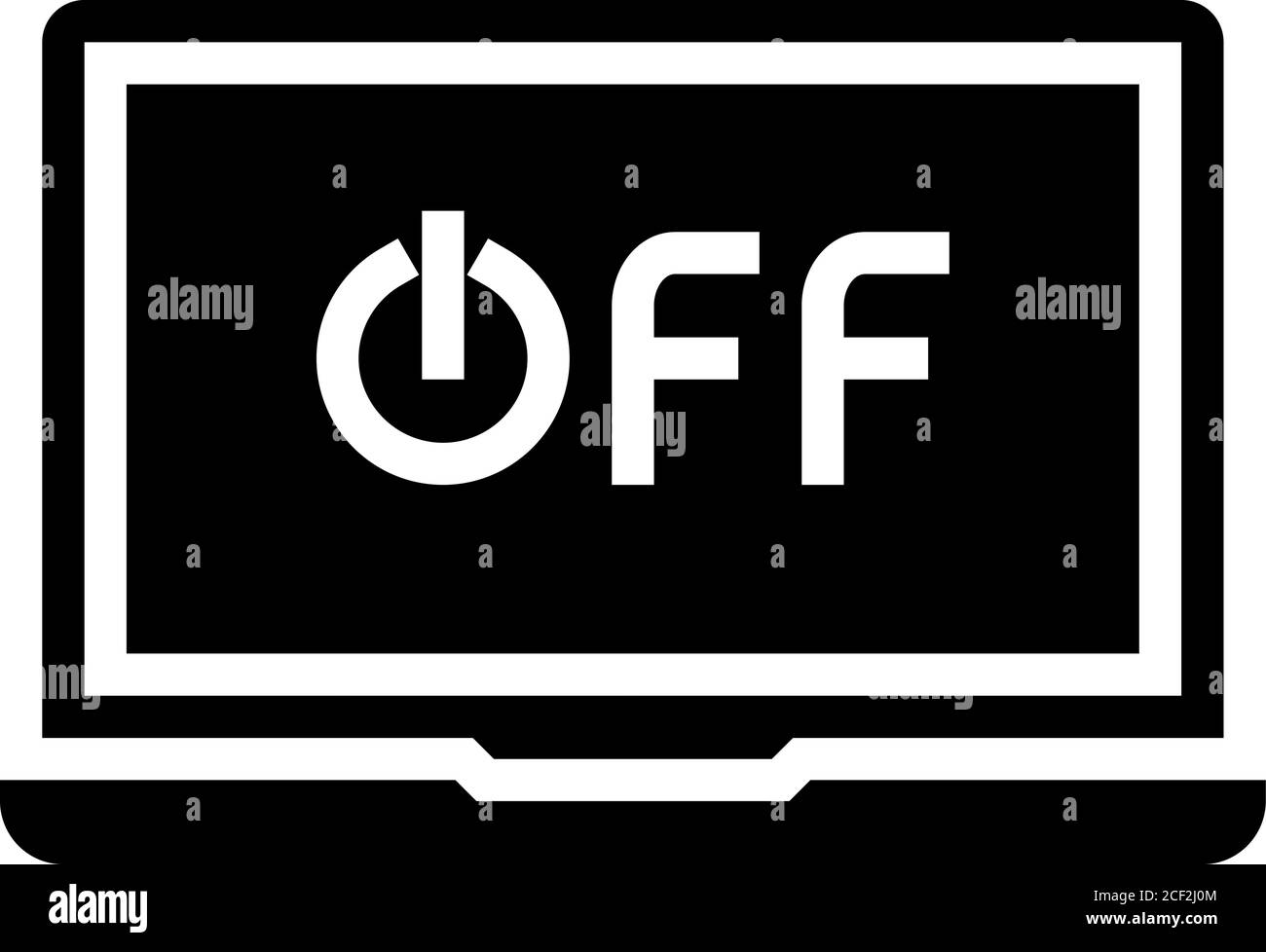 off laptop glyph icon vector illustration Stock Vector Image & Art - Alamy