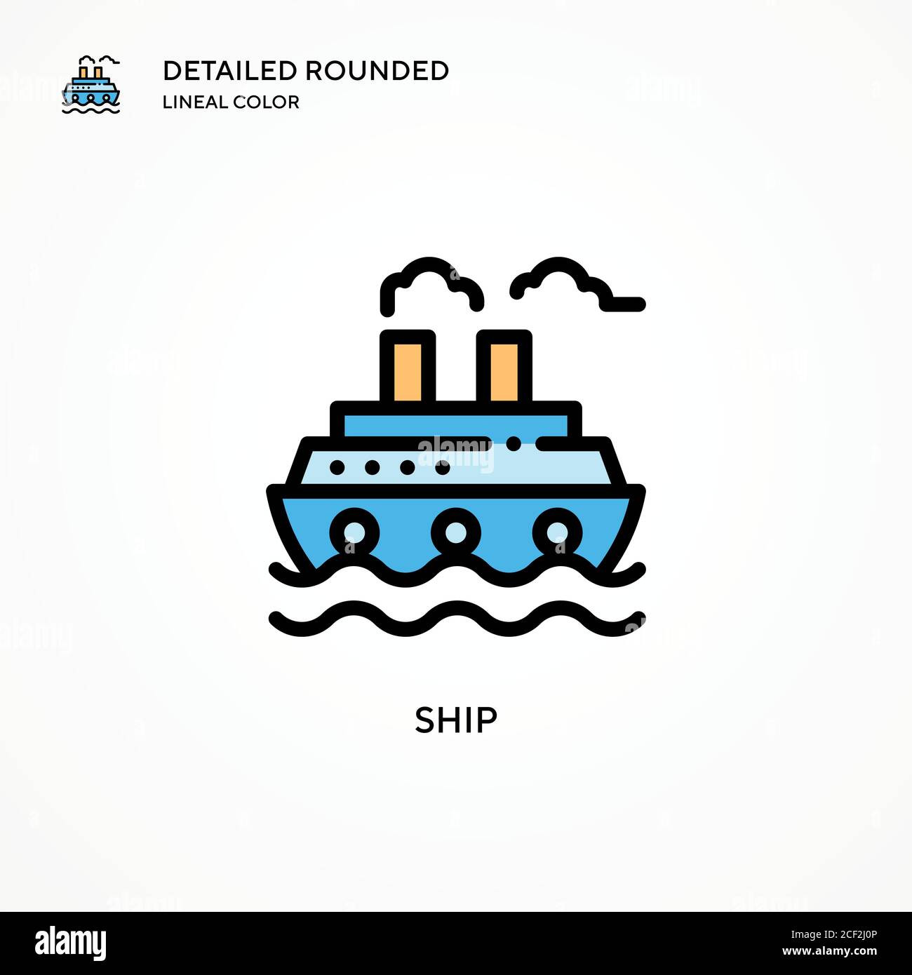 Ship vector icon. Modern vector illustration concepts. Easy to edit and ...