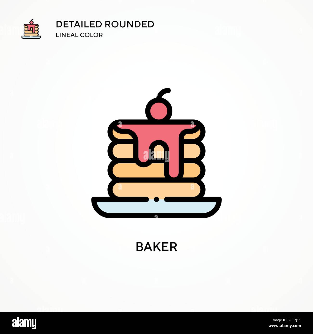 Baker vector icon. Modern vector illustration concepts. Easy to edit ...