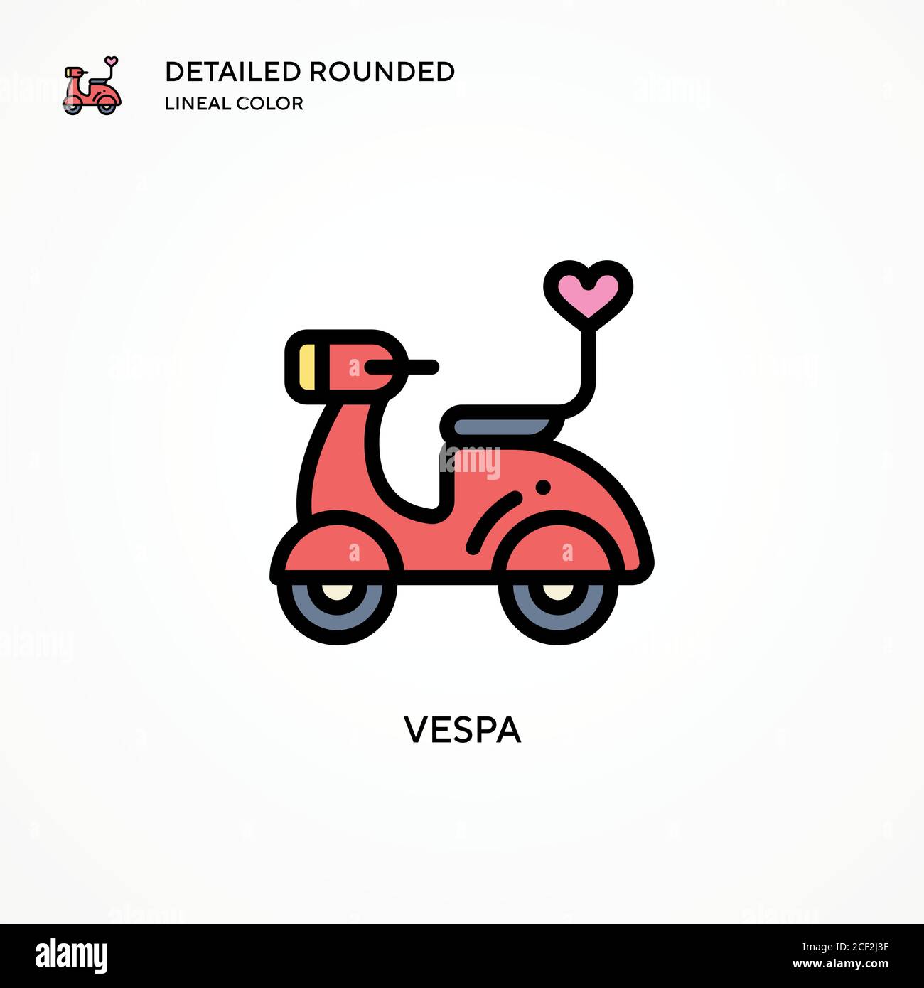 Vespa vector icon. Modern vector illustration concepts. Easy to edit ...