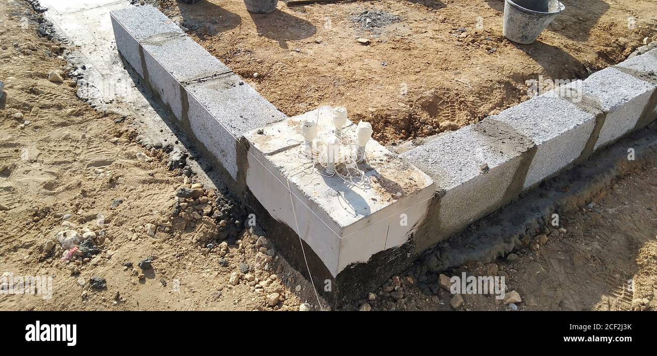 Building Construction foundation Stock Photo - Alamy