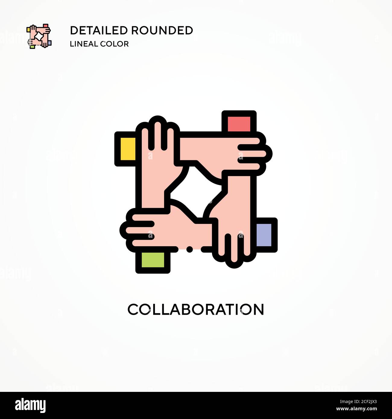 Collaboration vector icon. Modern vector illustration concepts. Easy to ...