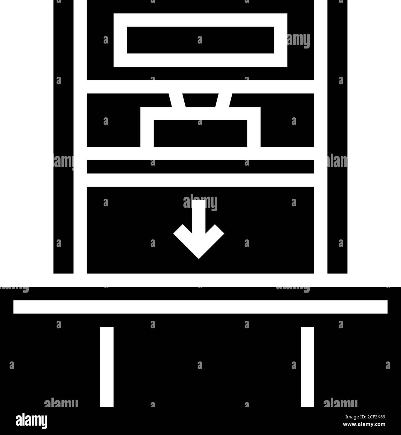 pressing machine glyph icon vector illustration Stock Vector Image ...