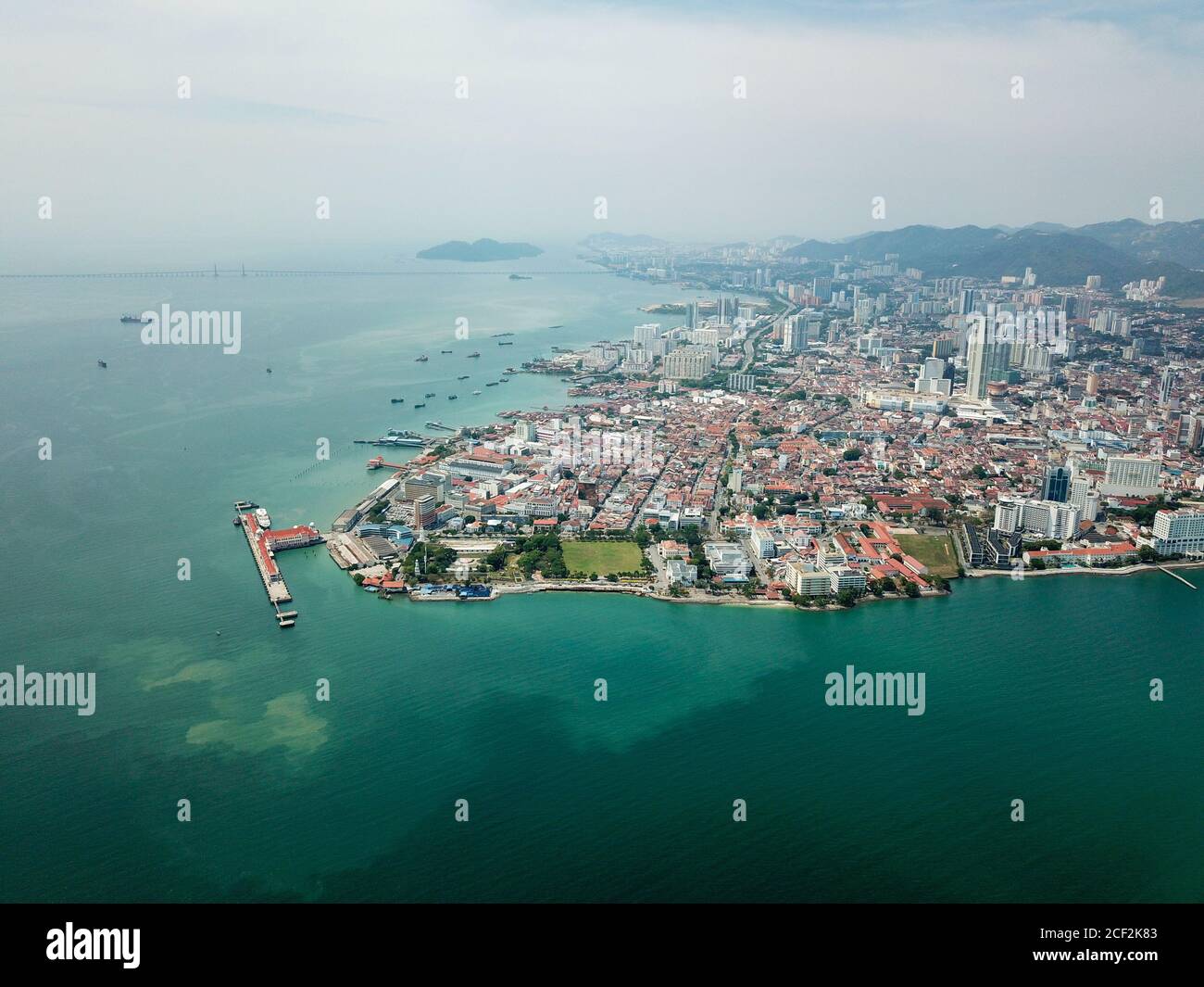 Aerial view of Georgetown, Pulau Pinang Stock Photo - Alamy