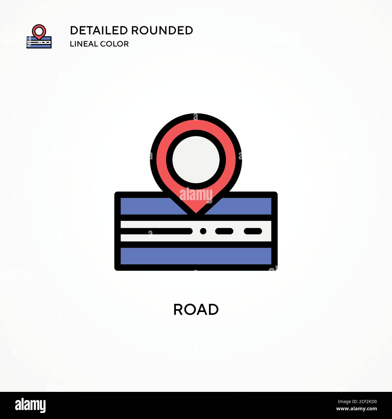 Road vector icon. Modern vector illustration concepts. Easy to edit and ...