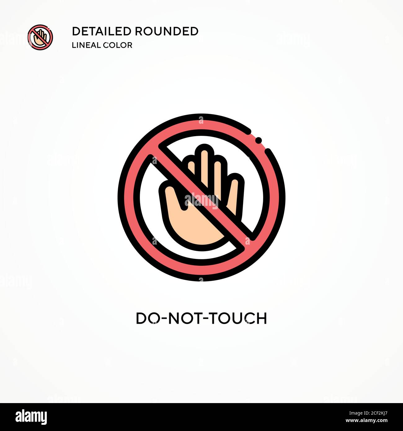 Do-not-touch vector icon. Modern vector illustration concepts. Easy to edit and customize Stock ...
