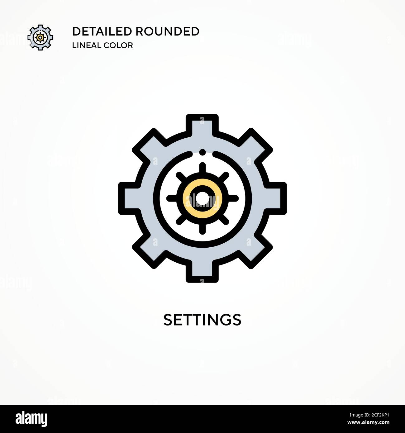 Settings vector icon. Modern vector illustration concepts. Easy to edit ...