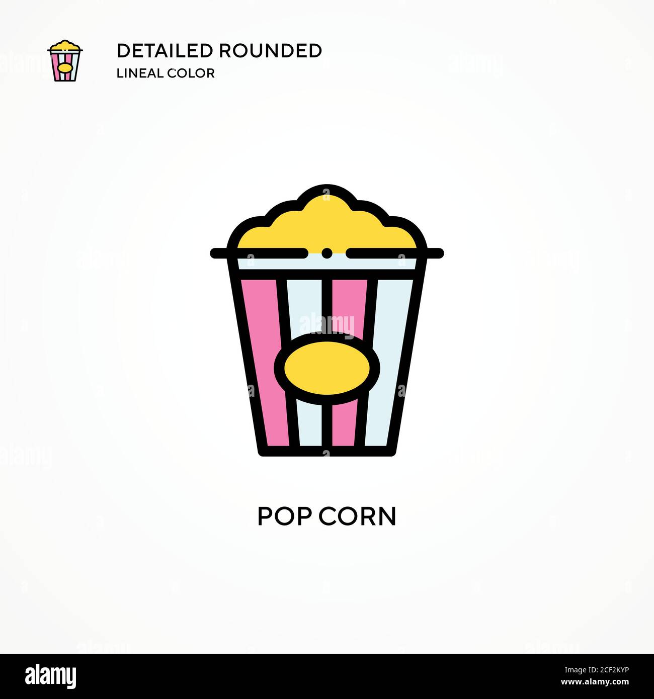 Pop corn vector icon. Modern vector illustration concepts. Easy to edit ...