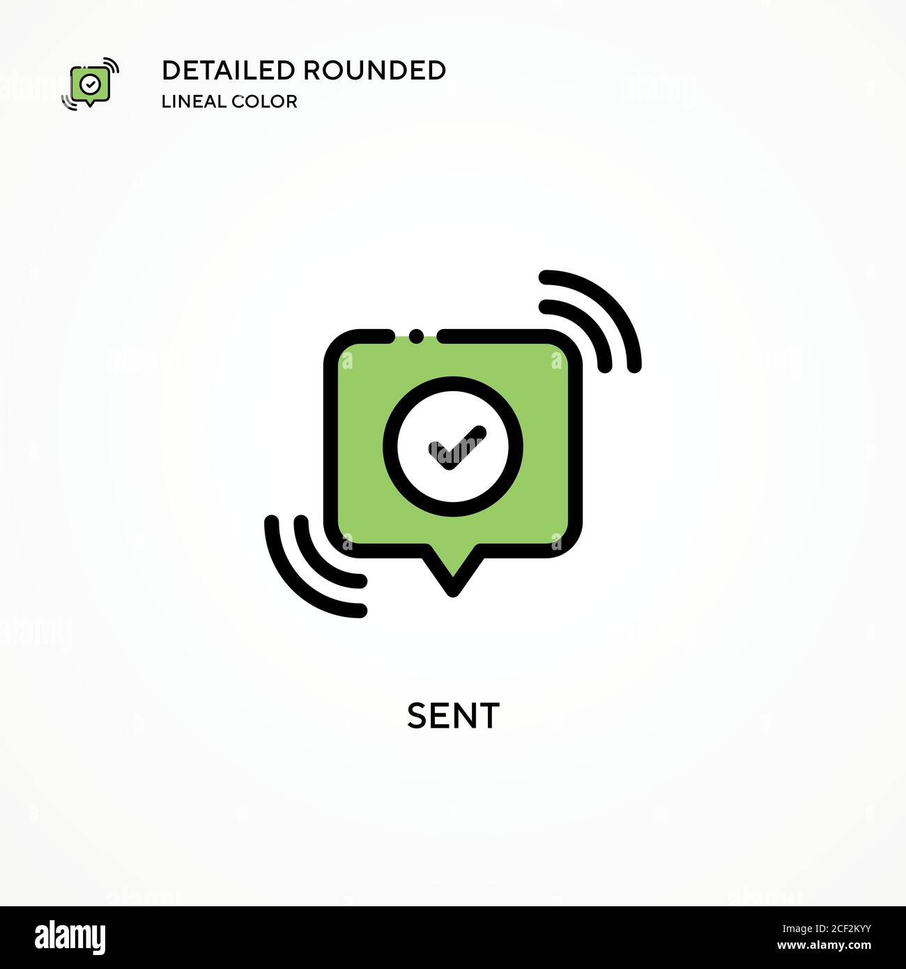 Sent vector icon. Modern vector illustration concepts. Easy to edit and ...