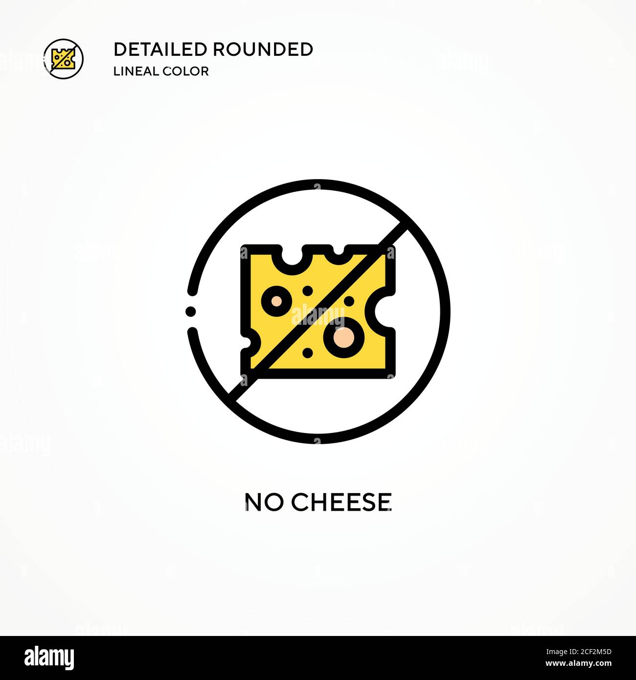 No cheese vector icon. Modern vector illustration concepts. Easy to ...