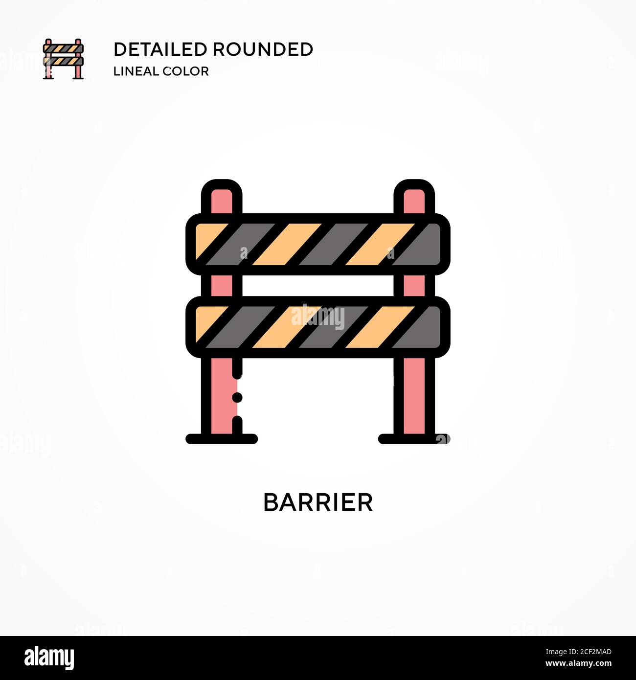 Barrier vector icon. Modern vector illustration concepts. Easy to edit ...
