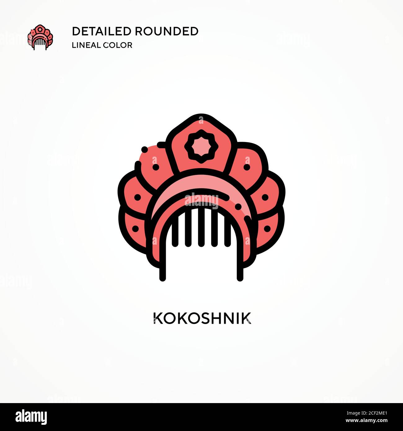 Kokoshnik vector icon. Modern vector illustration concepts. Easy to ...