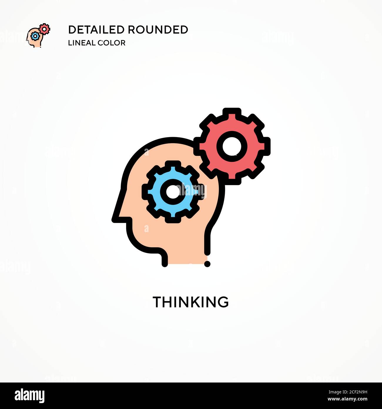 Thinking vector icon. Modern vector illustration concepts. Easy to edit ...